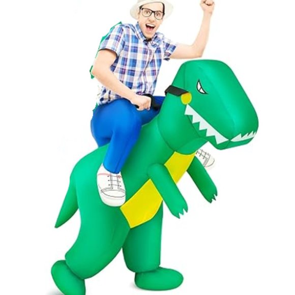 Other | Inflatable Dinosaur Ride Kids Green 256x433 | Poshmark